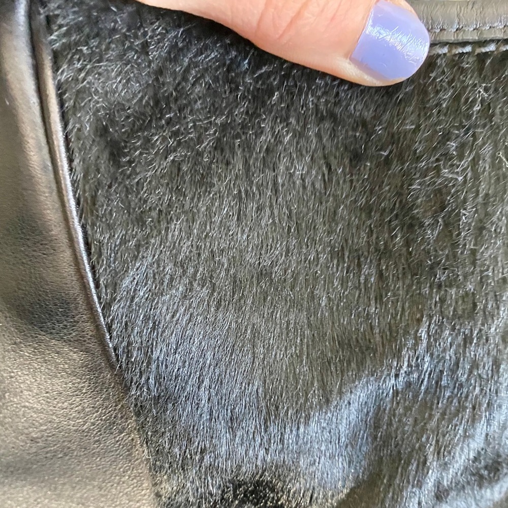 Coach Legacy Genuine Black Leather/Calf Hair Purse - Gem